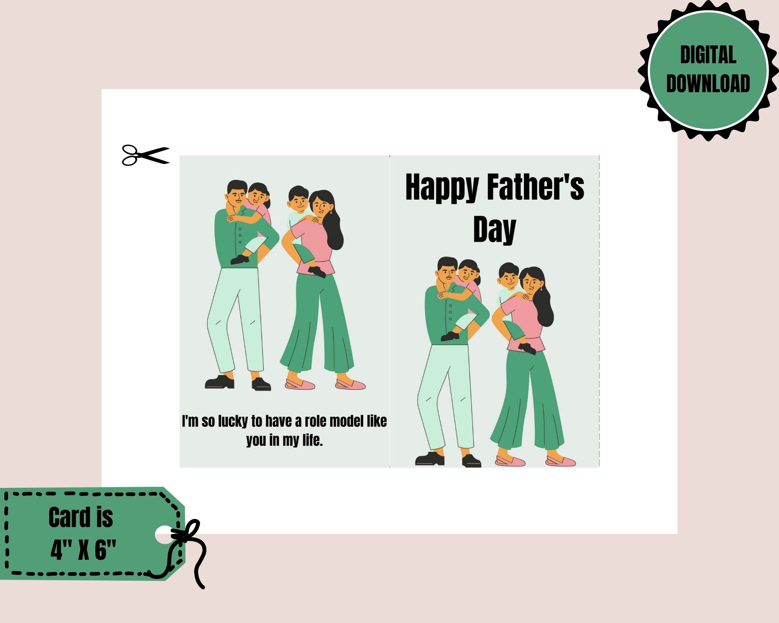 Father's Day Card, Printable Father's Day Card, Father's Day ...