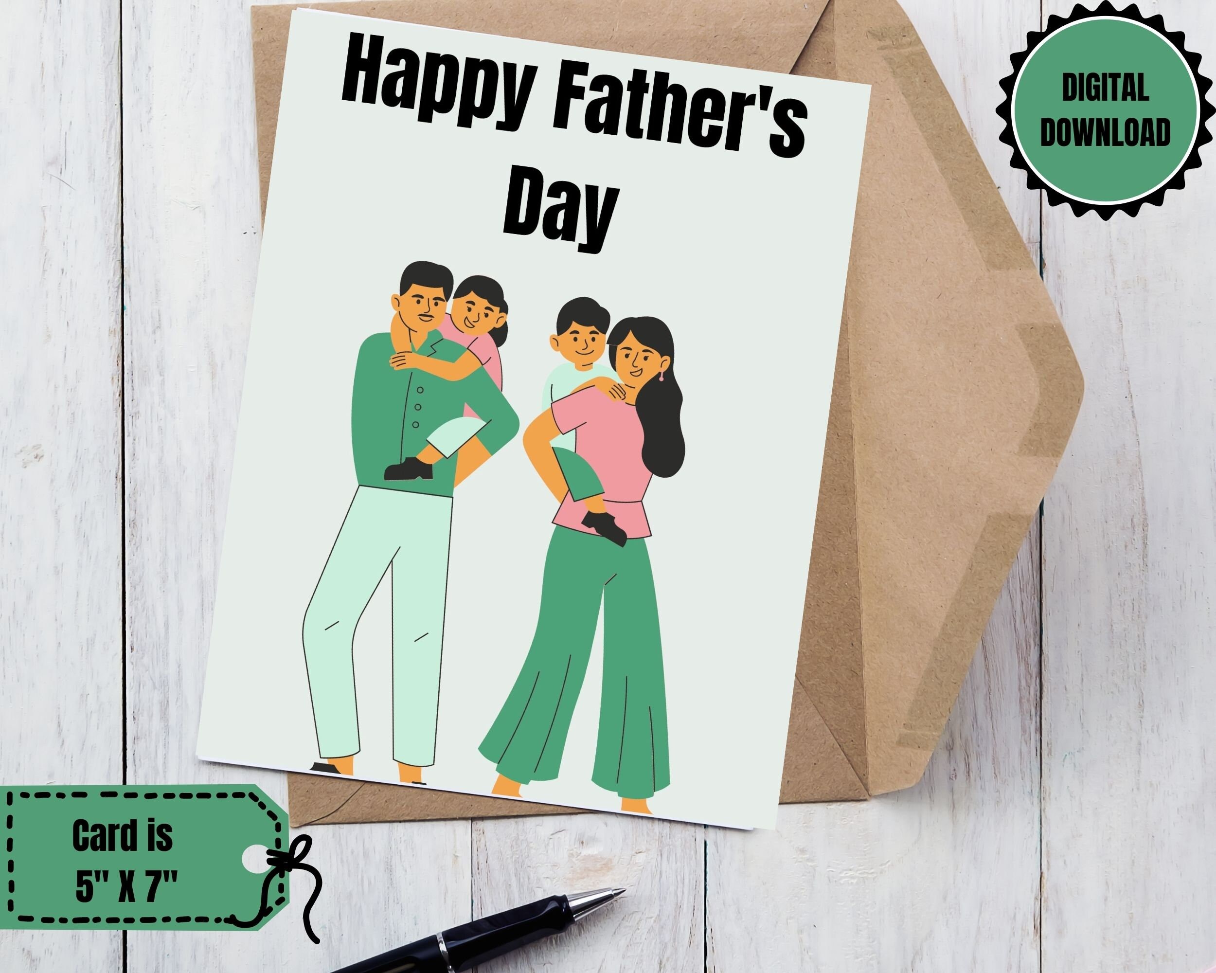 Father's Day Card Printable Father's Day Card - Etsy