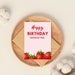 Strawberry Birthday Card Printable Strawberry Birthday Card - Etsy