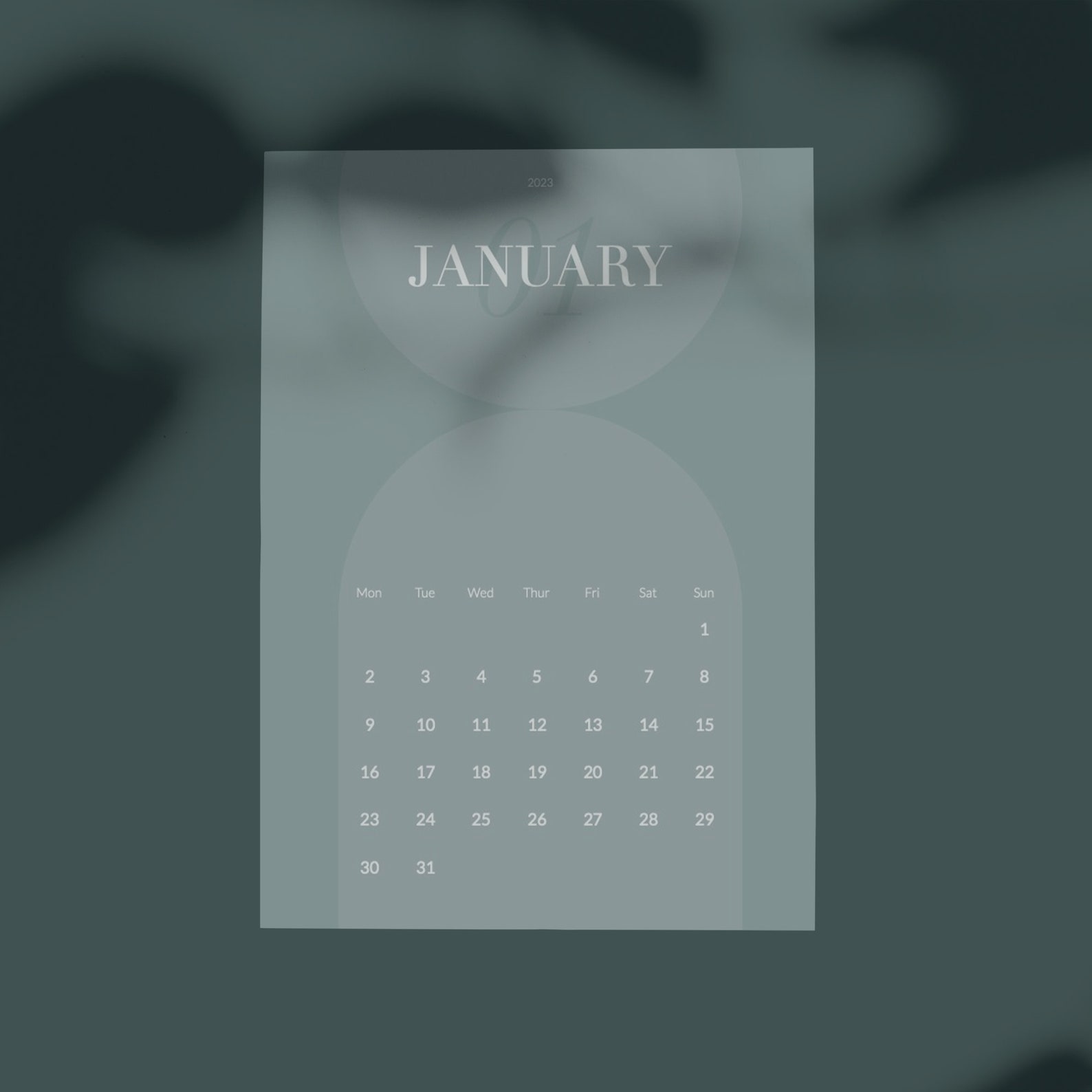 Soft Geometry Coloured Calendar 2023&2024 in A4 and A5 | Ready to Print ...