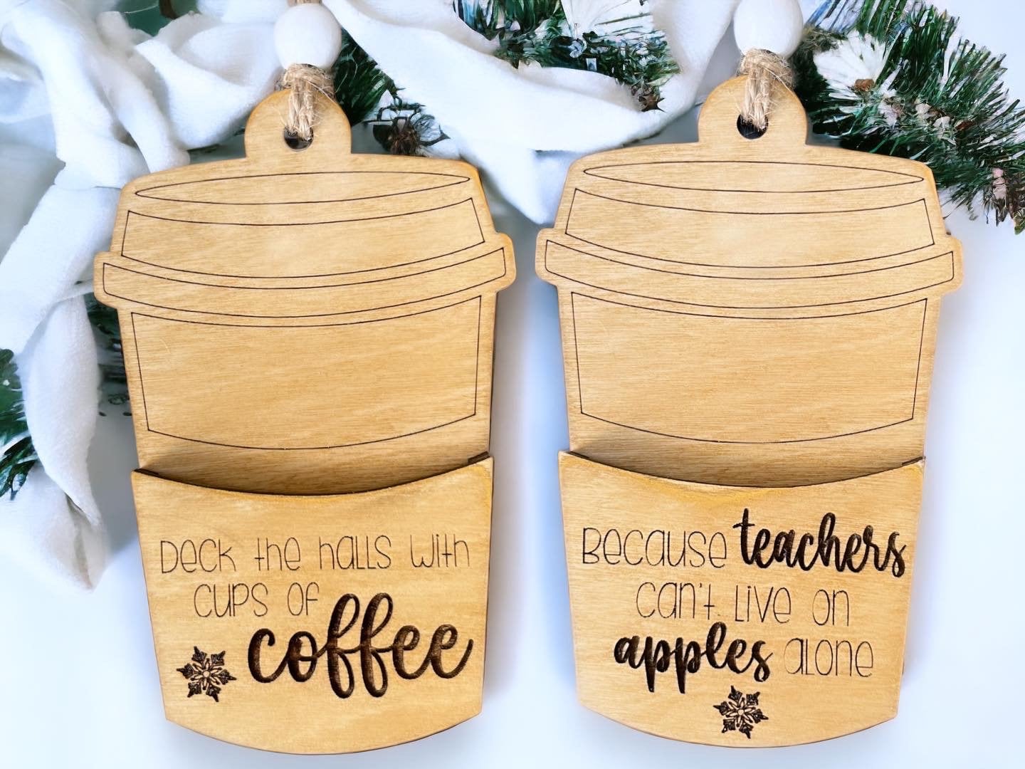 Coffee-themed Gift Card Holder Wood Gift Card Holder for Teachers Wood ...