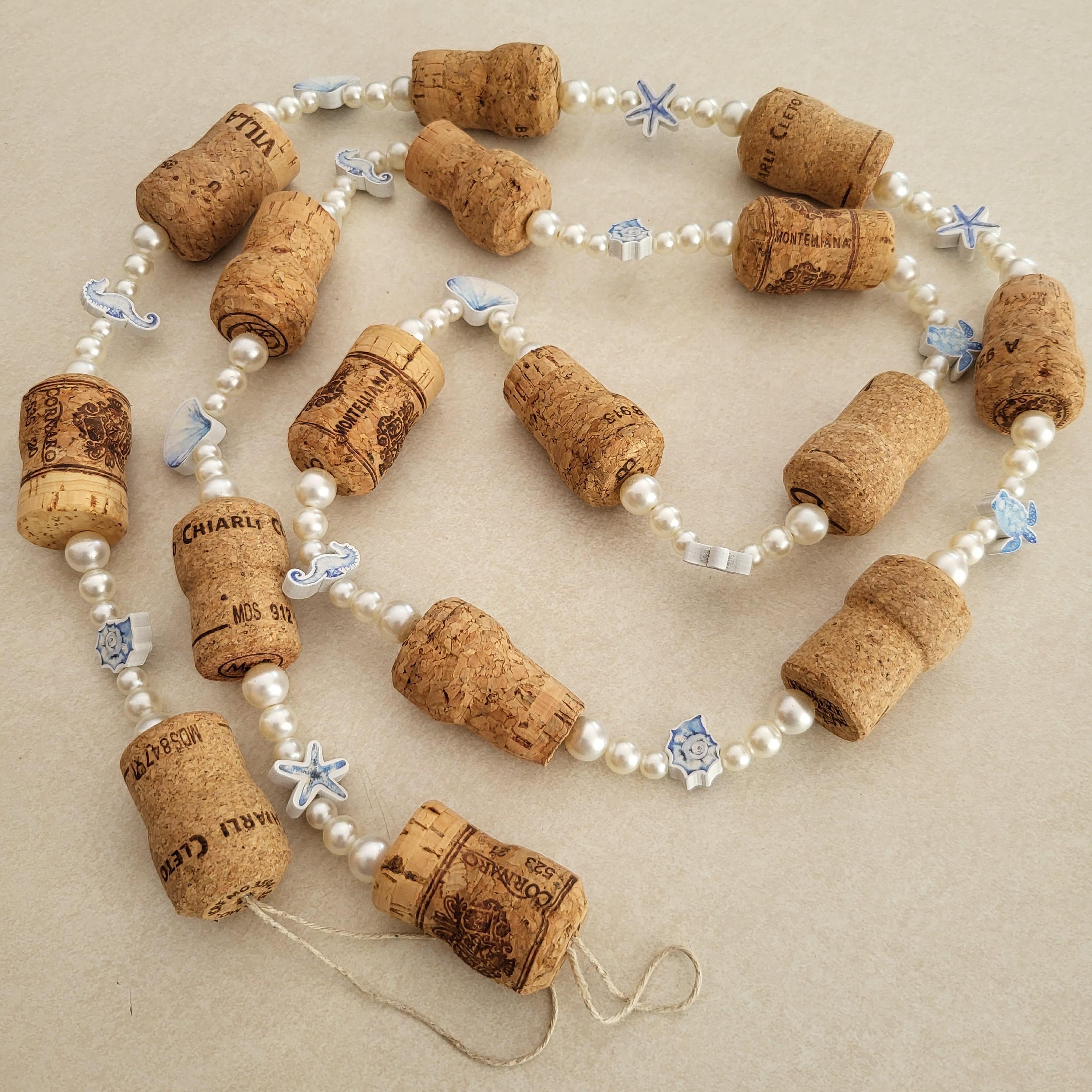 Cork Garland - Champagne Corks With Beach Bling - Etsy