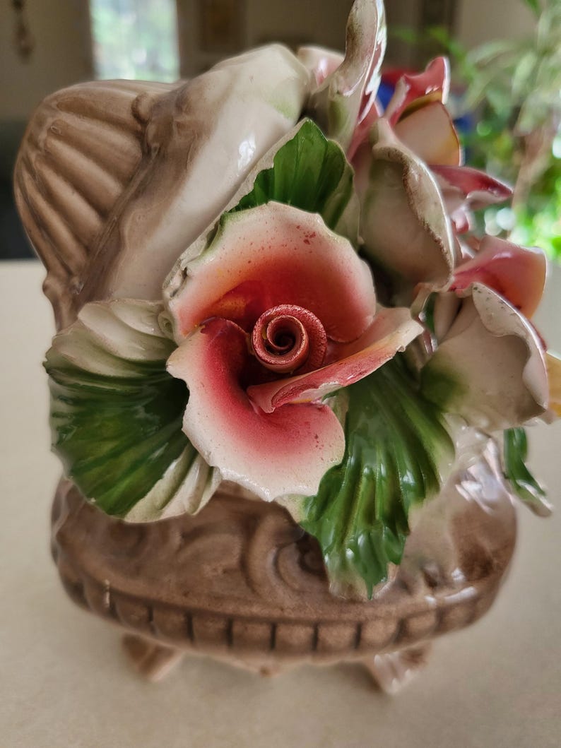 Vintage Rose Capodimonte Nuova Red Pink Yellow Box of Roses - Etsy