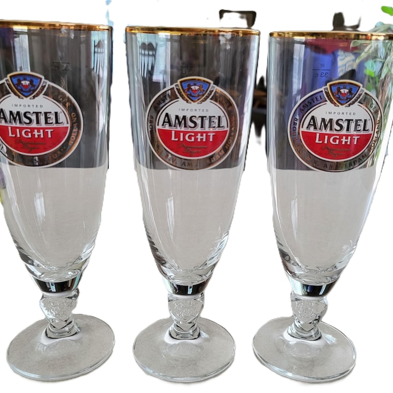 Gold Rim Pilsner Glass - Etsy