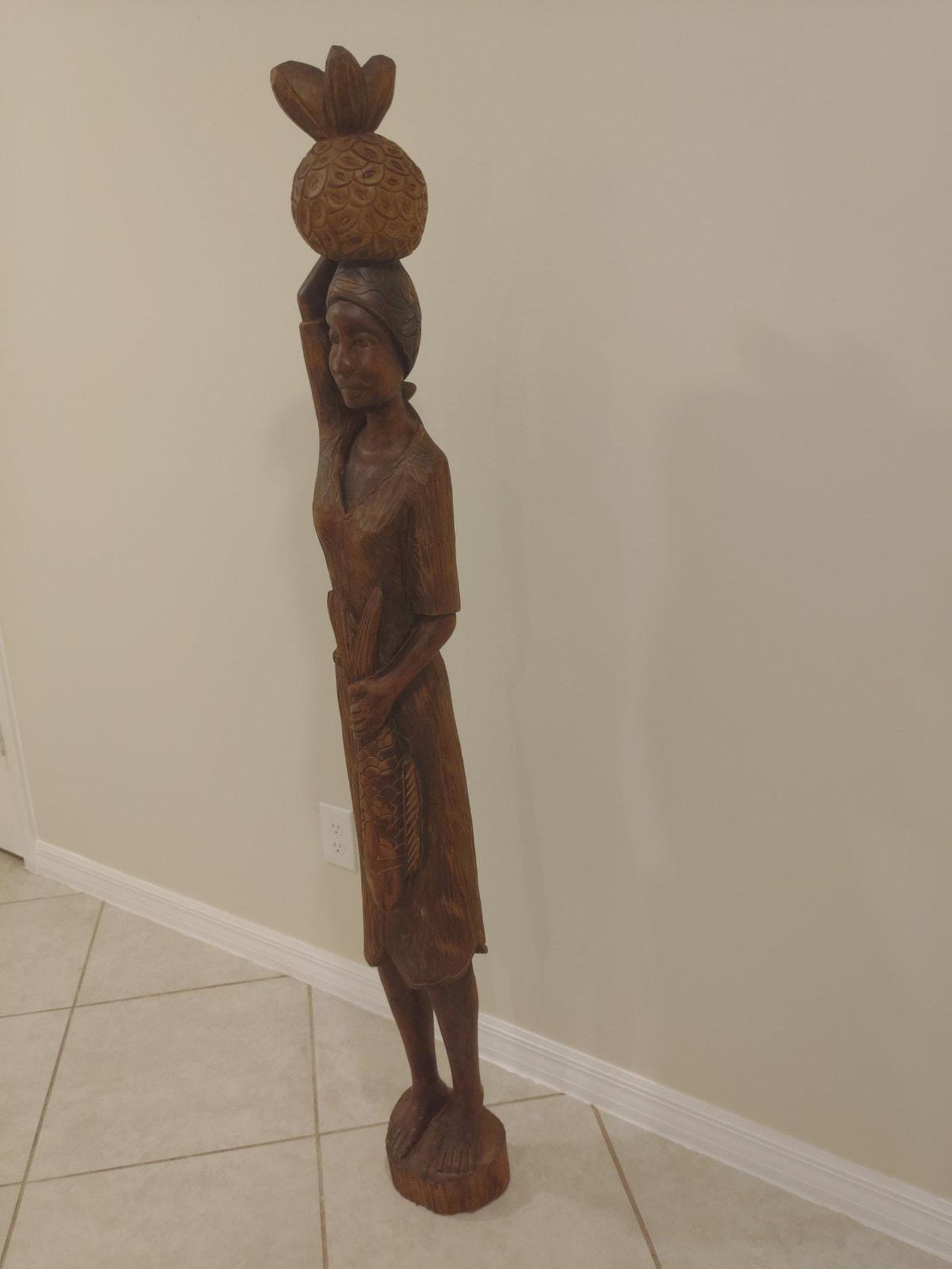 Caribbean Wooden Statue - Etsy