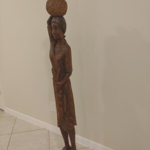 Caribbean Wooden Statue - Etsy