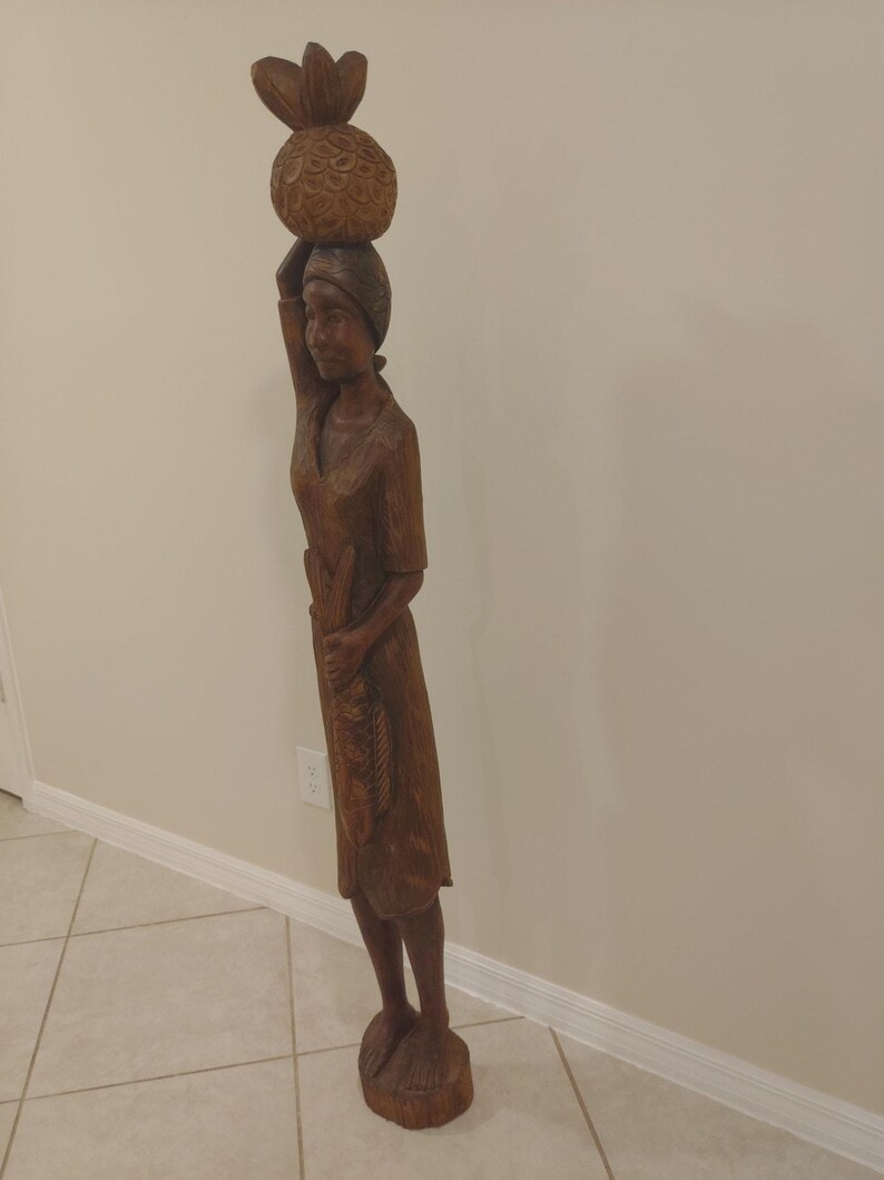Caribbean Wooden Statue - Etsy