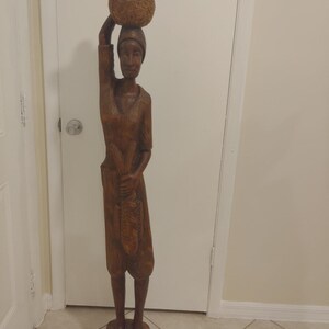 Caribbean Wooden Statue - Etsy