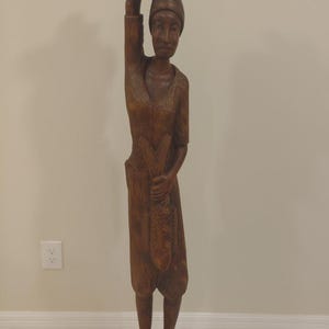 Caribbean Wooden Statue - Etsy