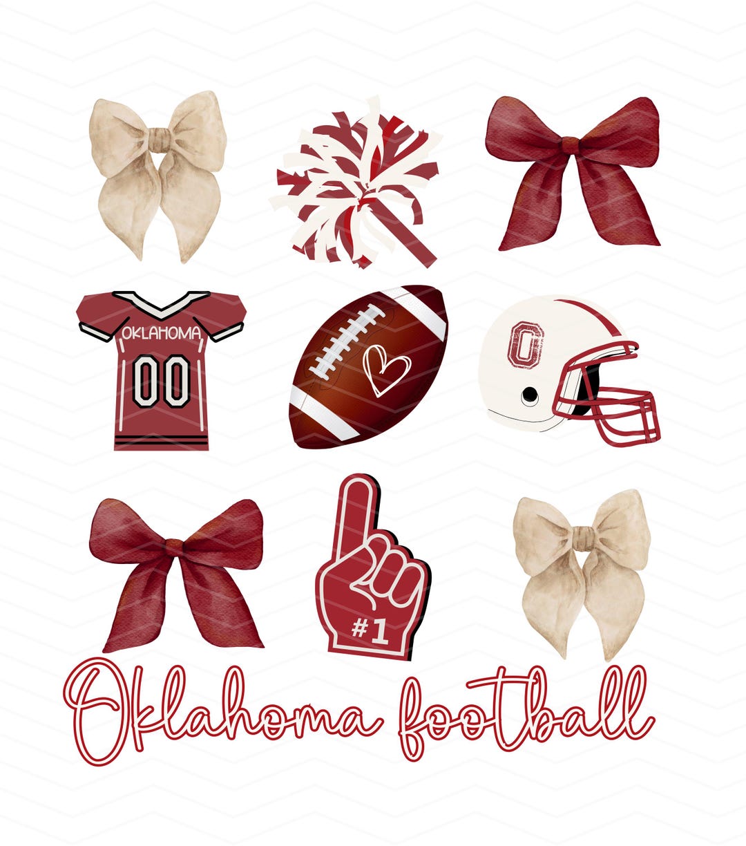 Oklahoma Football PNG: Game Day Clipart (digital Download) OU Sooners ...