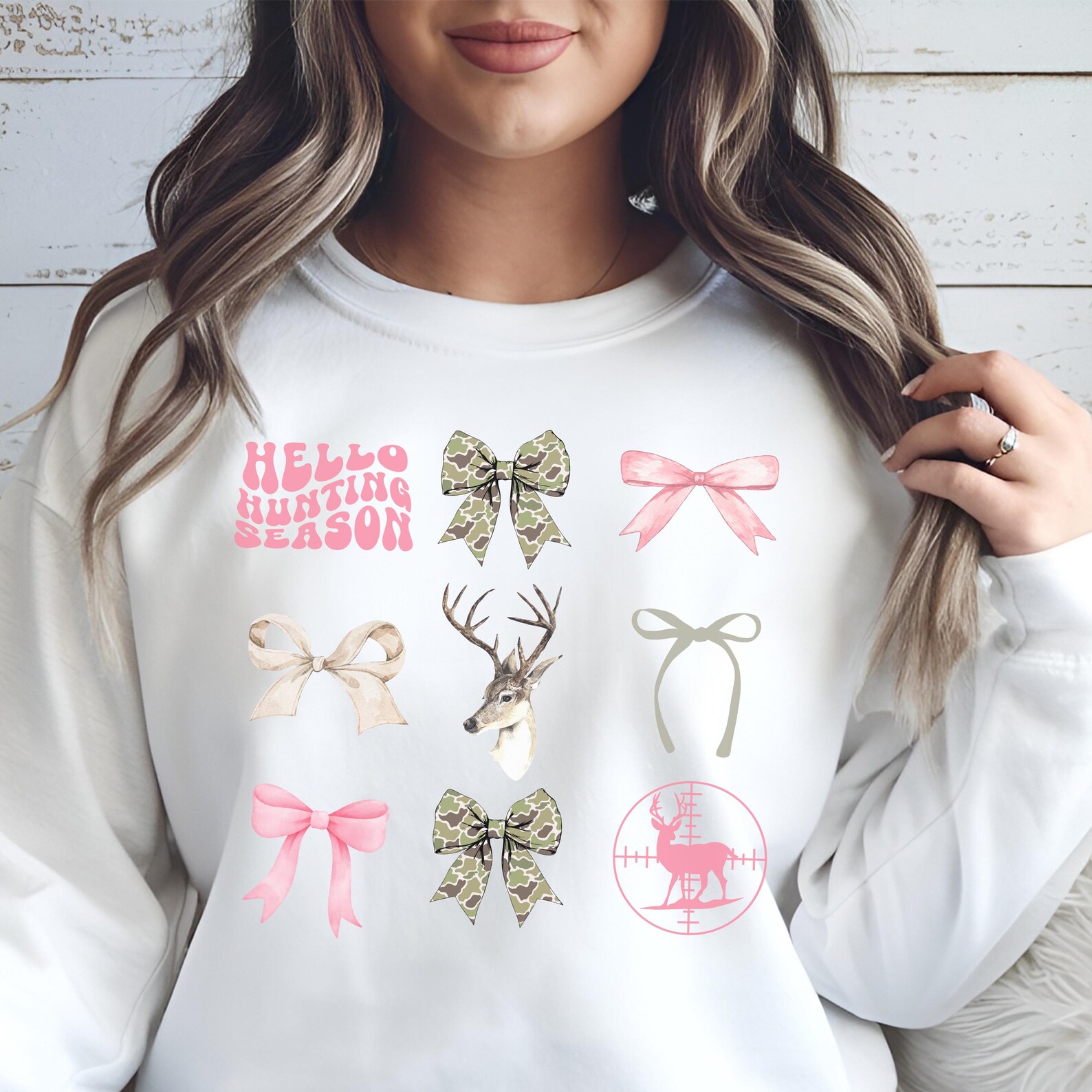 Hello Hunting Season PNG: Camo Bow & Deer (digital Download) Girl ...