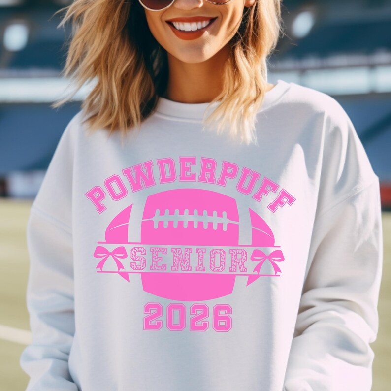 Powderpuff Football PNG SVG: Senior 2026 Cheerleader, Powderpuff Shirt ...