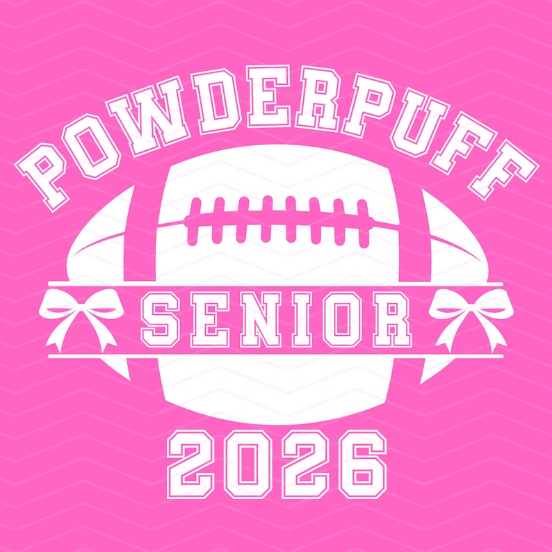 Powderpuff Football PNG SVG: Senior 2026 Cheerleader Design Digital ...