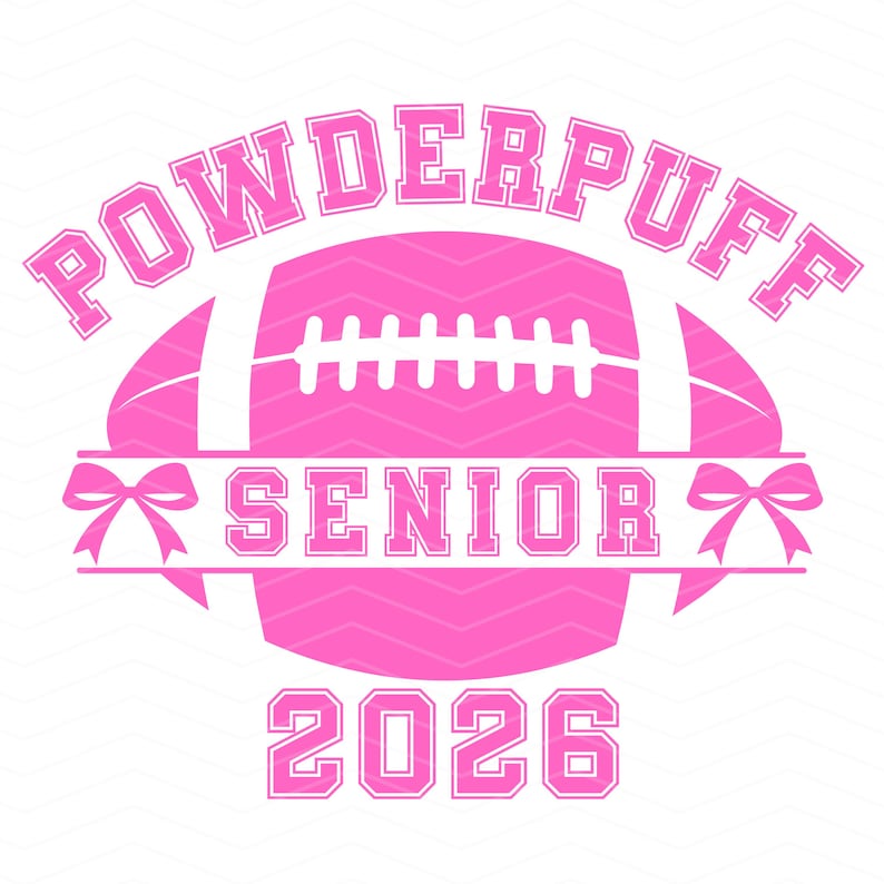 Powderpuff Football PNG SVG: Senior 2026 Cheerleader Design Digital ...