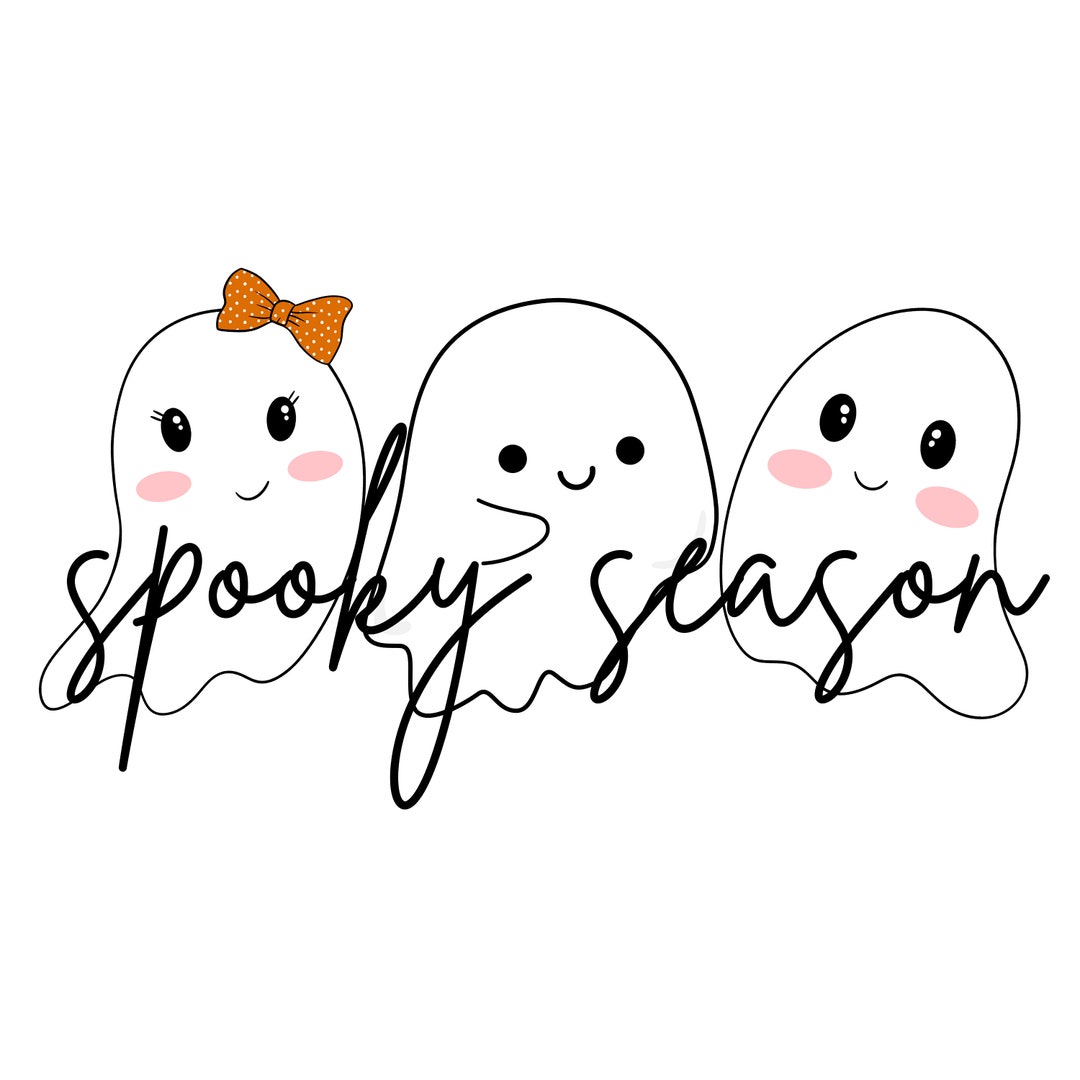 Spooky Season Cute Ghost Halloween PNG Sublimation File - Etsy