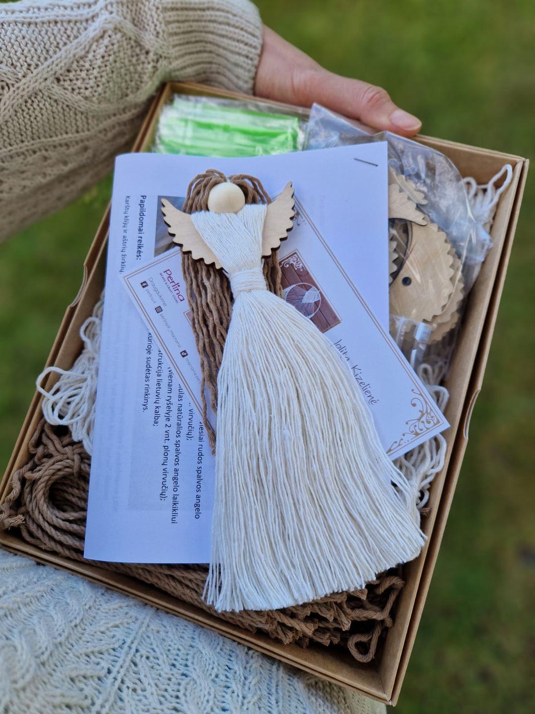 DIY Macrame Angel Kit – 5 Pcs, Angel Craft Set, Macrame Angel, Macrame ...