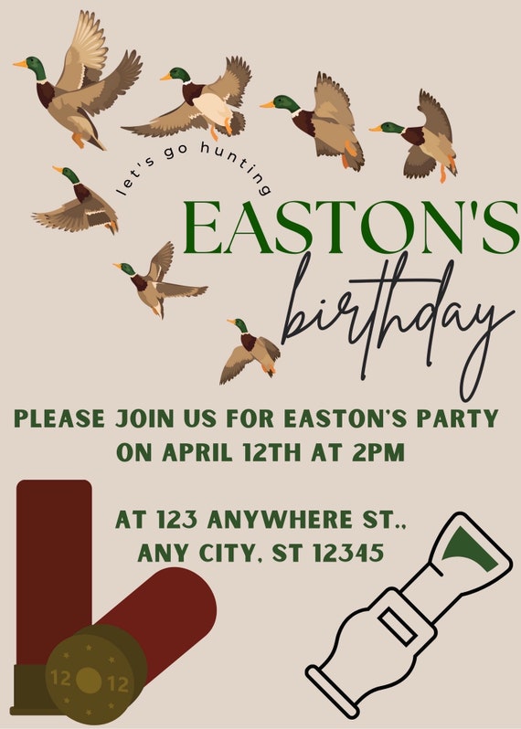 Duck Hunting Invitations Page 2 | Bird Watching Invitation Images