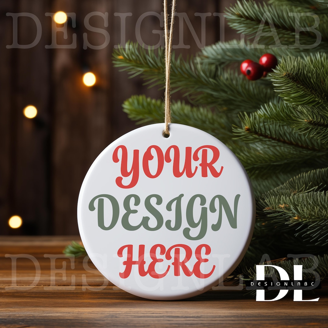 Ceramic Ornament Mockup Christmas Mock up Tree Ornament Printify, Xmas ...