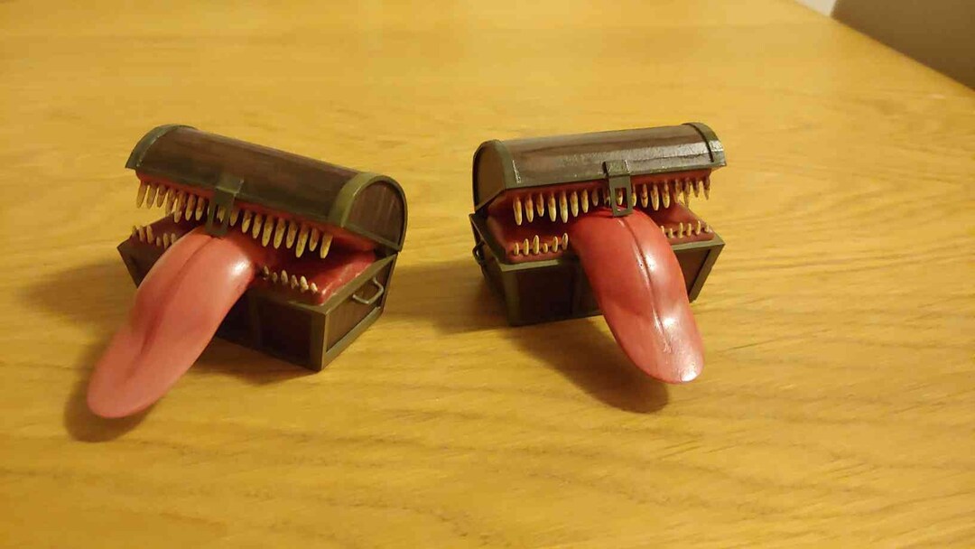 Mimic Treasure Chest Figure Resin 3D Print Hand Painted Miki3dprints - Etsy