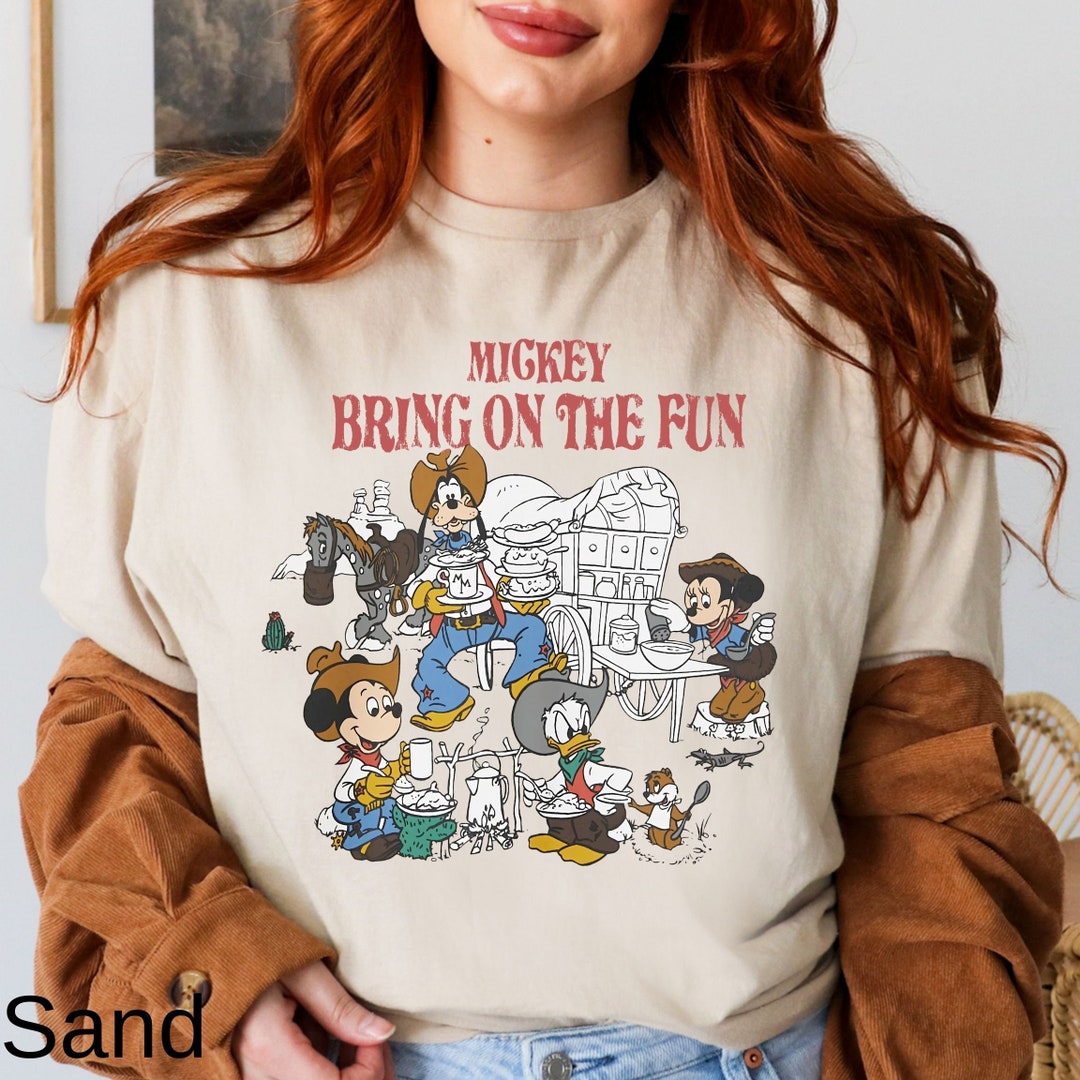 Disney Western Themed Mickey Bring on the Fun Shirt, Cowboy Mickey ...