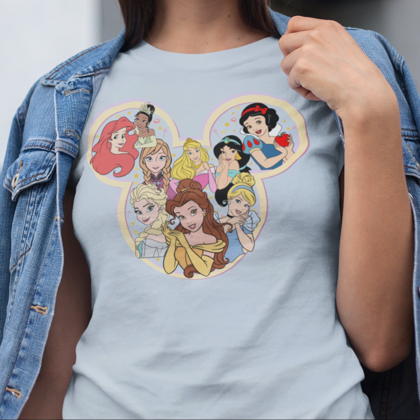Disney Princesses Snow White Elsa Anna Belle Jasmine Cinderella Ariel ...