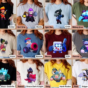 Custom Brawl Stars Shirt: All Characters, Birthday Gift - Etsy