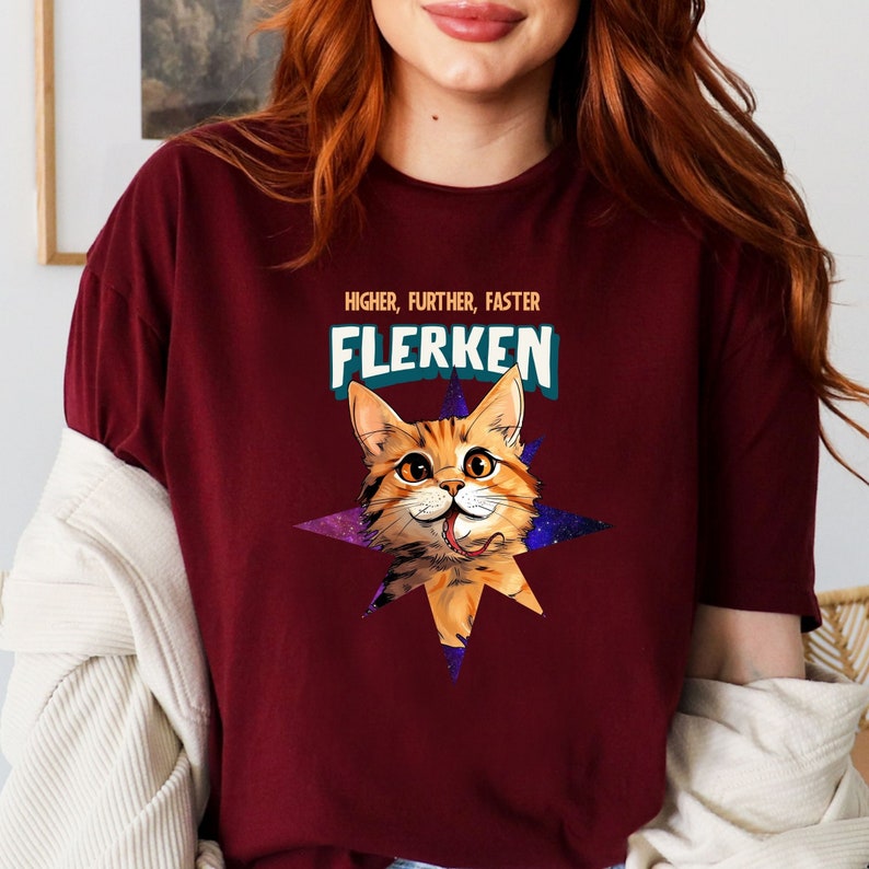 Flerken Shirt - Captain Marvel's Cat Shirt Higher Further Faster ...