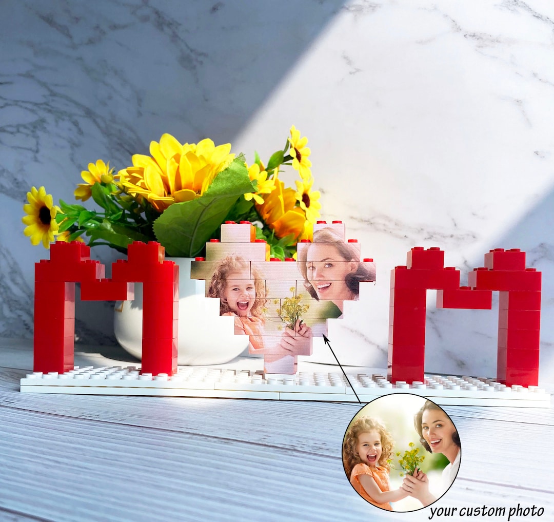 Heart Photo Block, Personalized Photo Building Blocks, Build a Photo ...