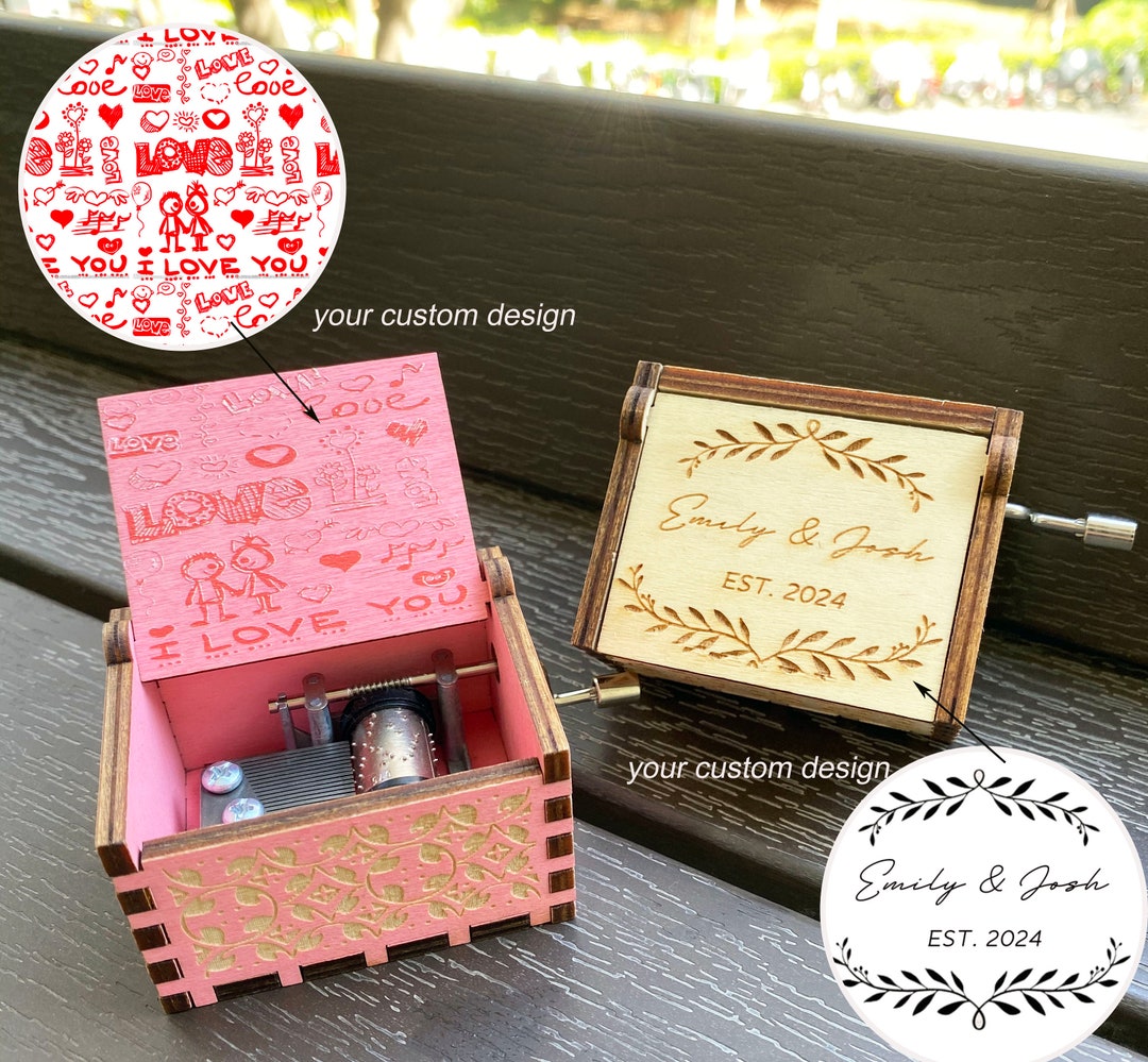 Handmade Music Box, Custom Wooden Music Box, Personalized Music Box ...