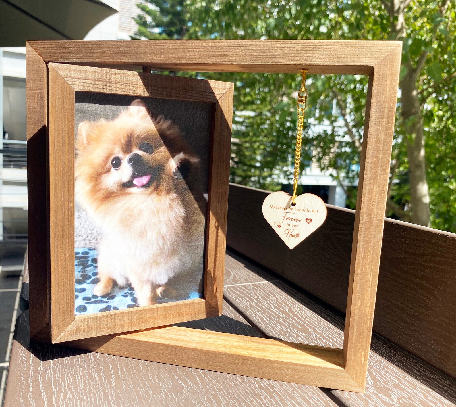 Personalized Wooden Double-sided Photo Frame,custom Wood Rotating Photo ...