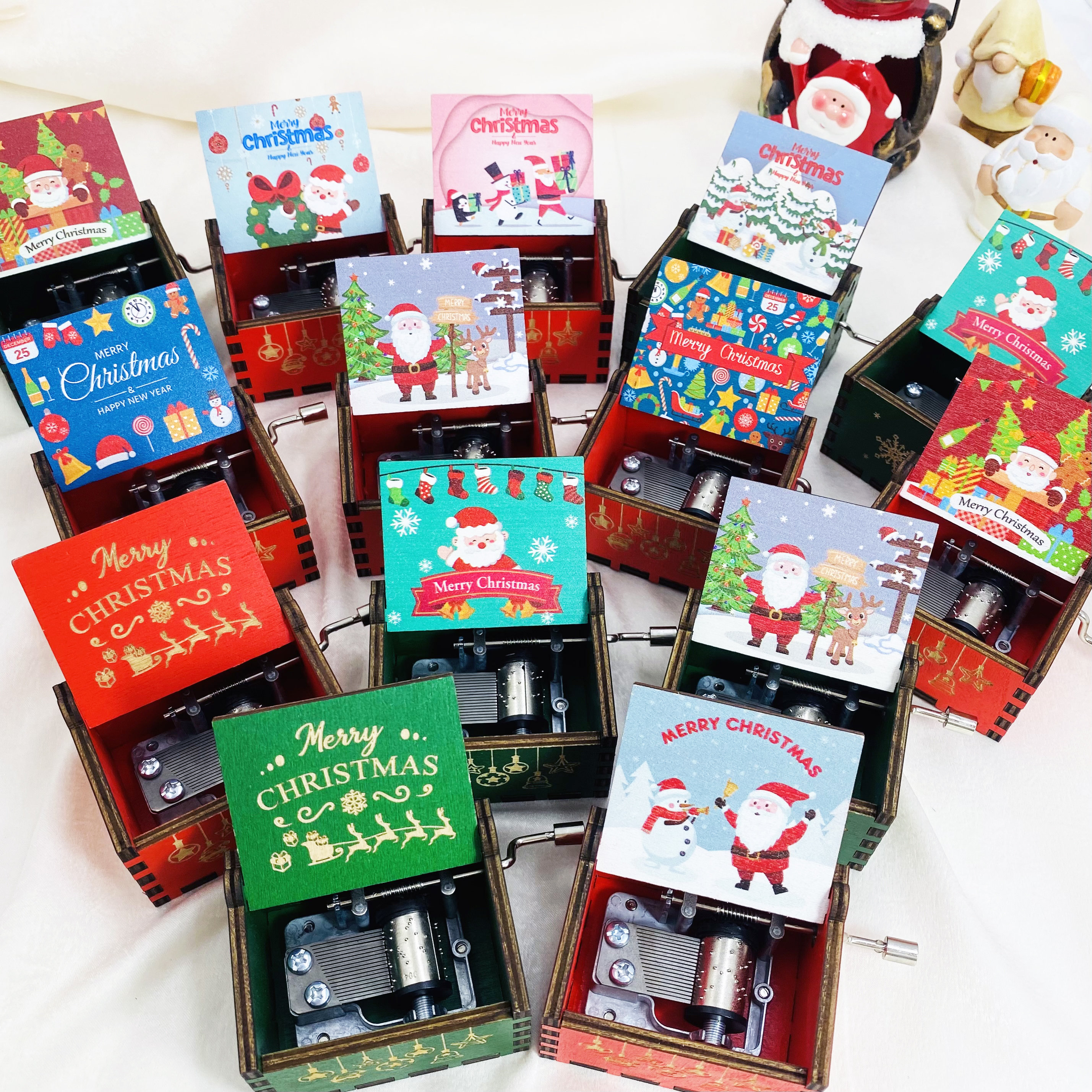 Christmas Gifts, Handmade Christmas Music Box, Wooden Music Box ...