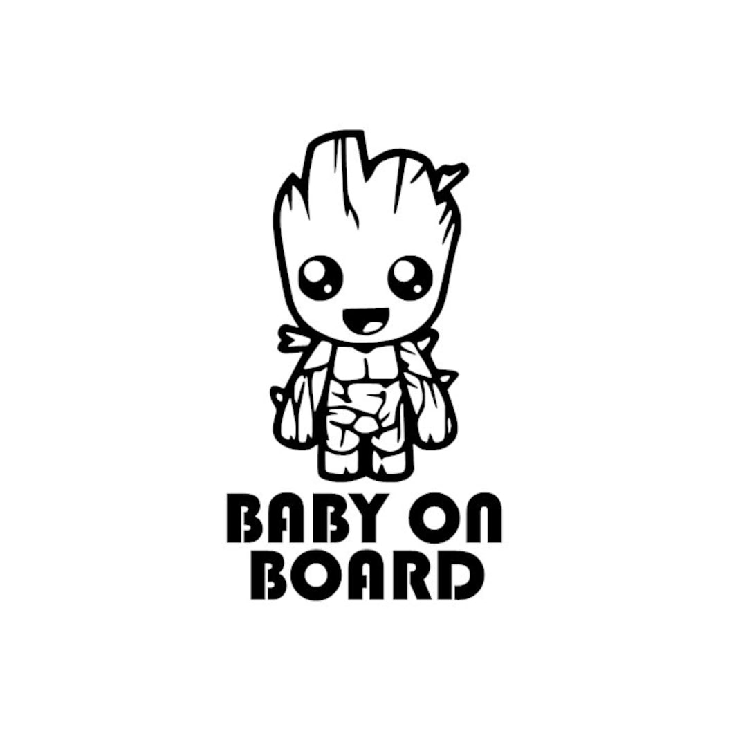 Groot Baby on Board Vinyl Tuning Auto Car Sticker Window Decal - Etsy