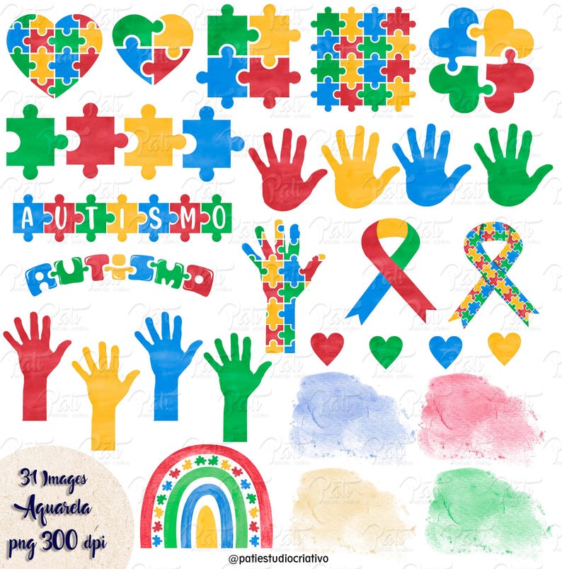 Autism PNG Clipart Watercolor Special Needs Kid Rainbow Clip Art ...