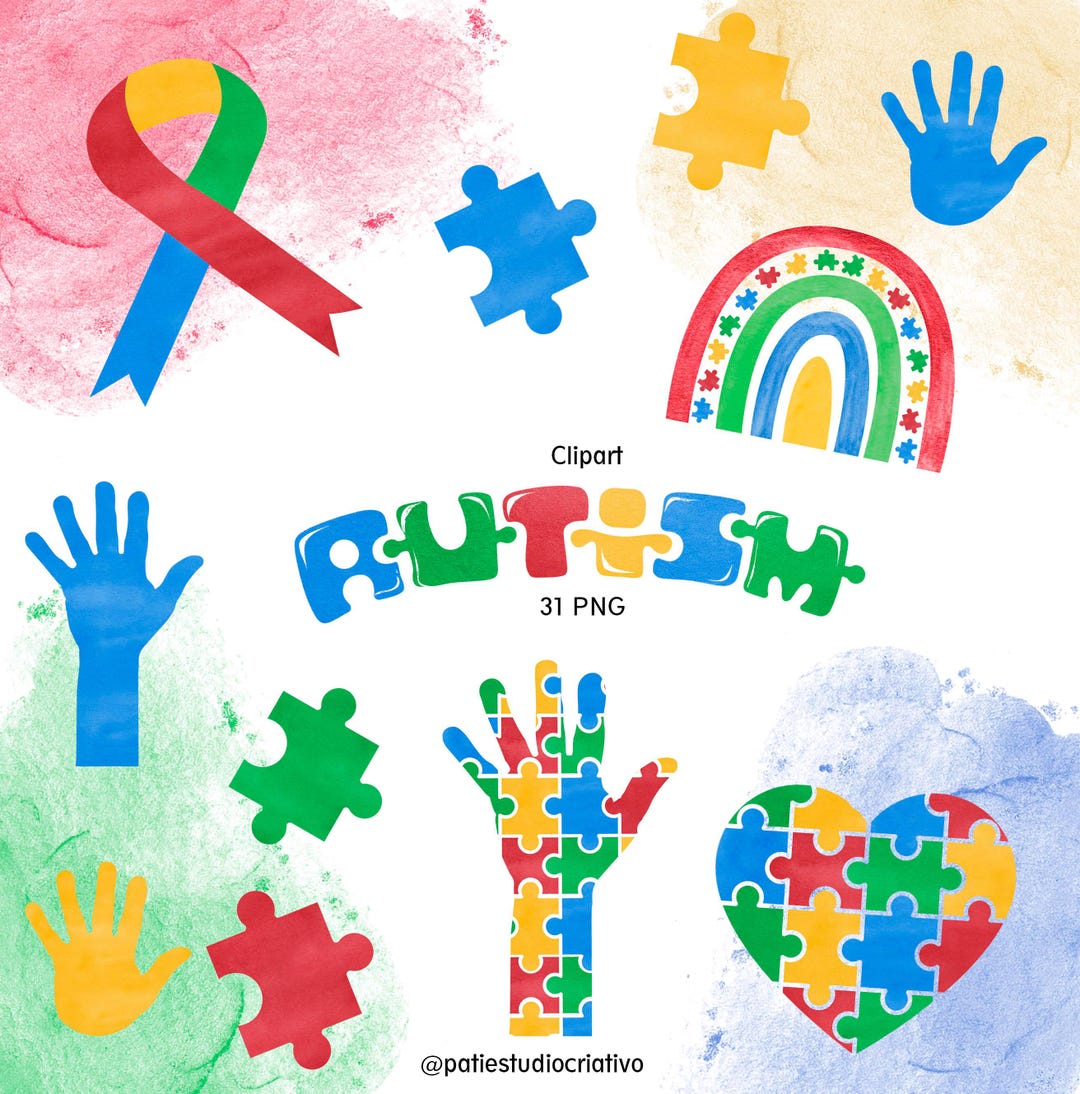 AUTISM WATERCOLOR CLIPART - Etsy UK