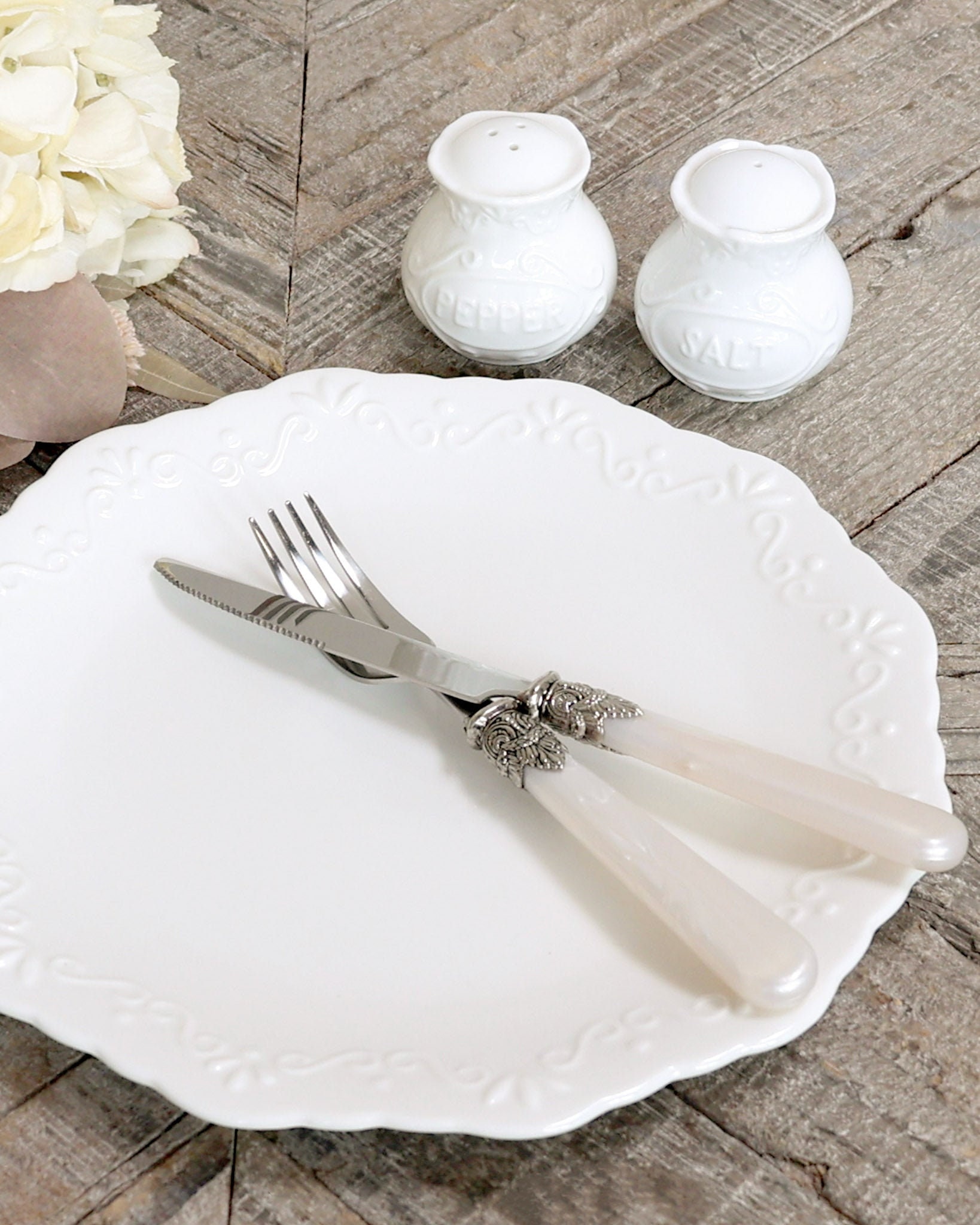 Set of 6 French Style Dinner Plates, Vintage Style Dinner Plates ...