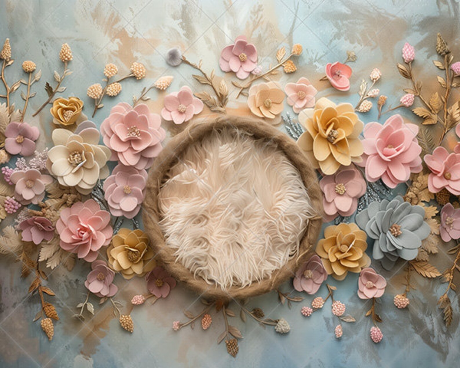 Spring Newborn Digital Backdrop Background - Etsy