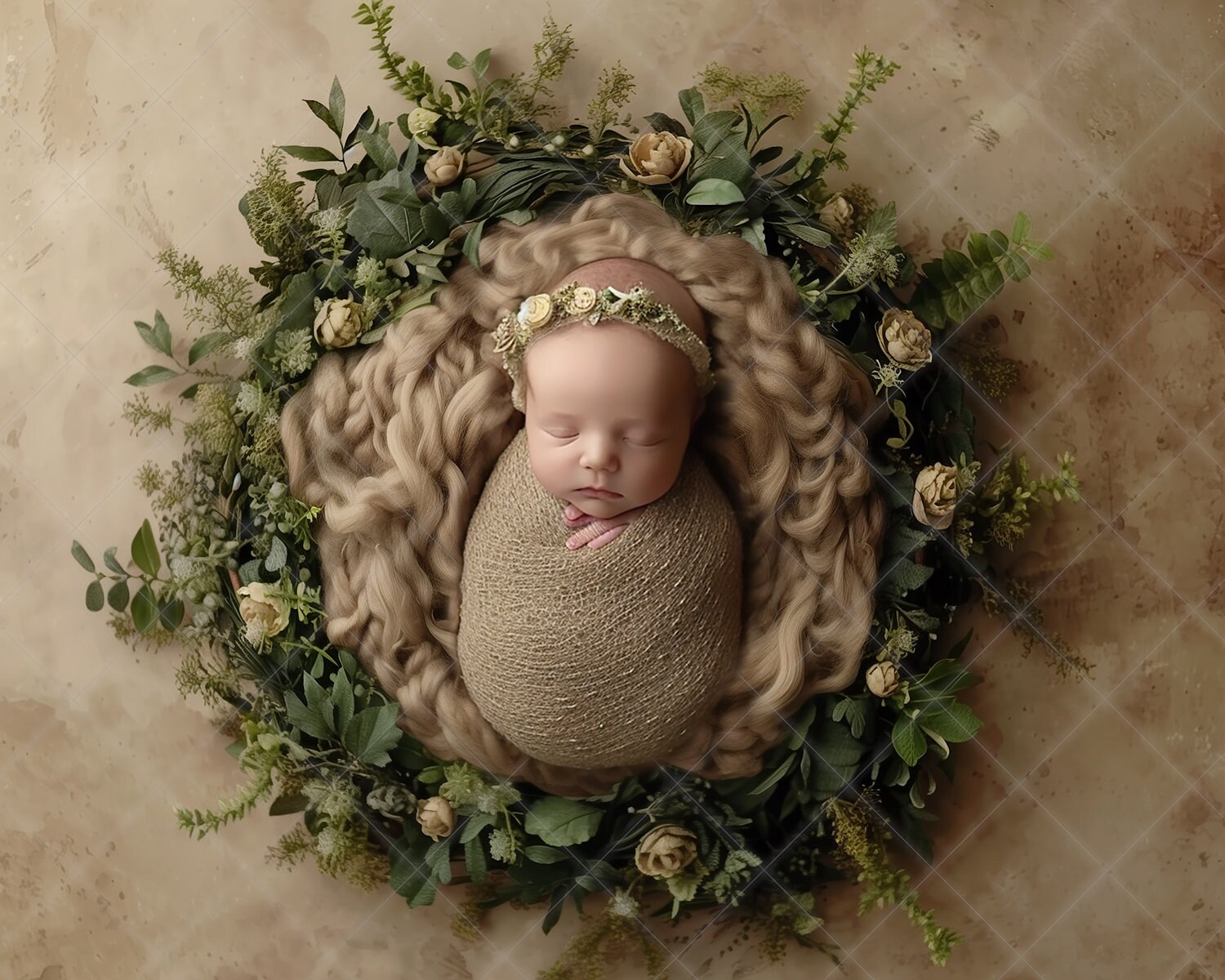 Spring Green Newborn Digital Backdrop Background - Etsy