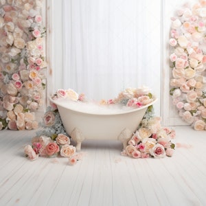 Newborn Sitter Tub Digital Backdrop Background - Etsy