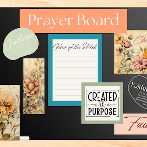 Prayer Board Kit, DIY Christian Wall Collage, Spiritual Connection ...