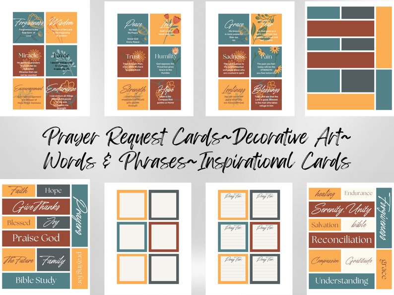 Printable Prayer Board Kit DIY, Christian Wall Art Collage ...