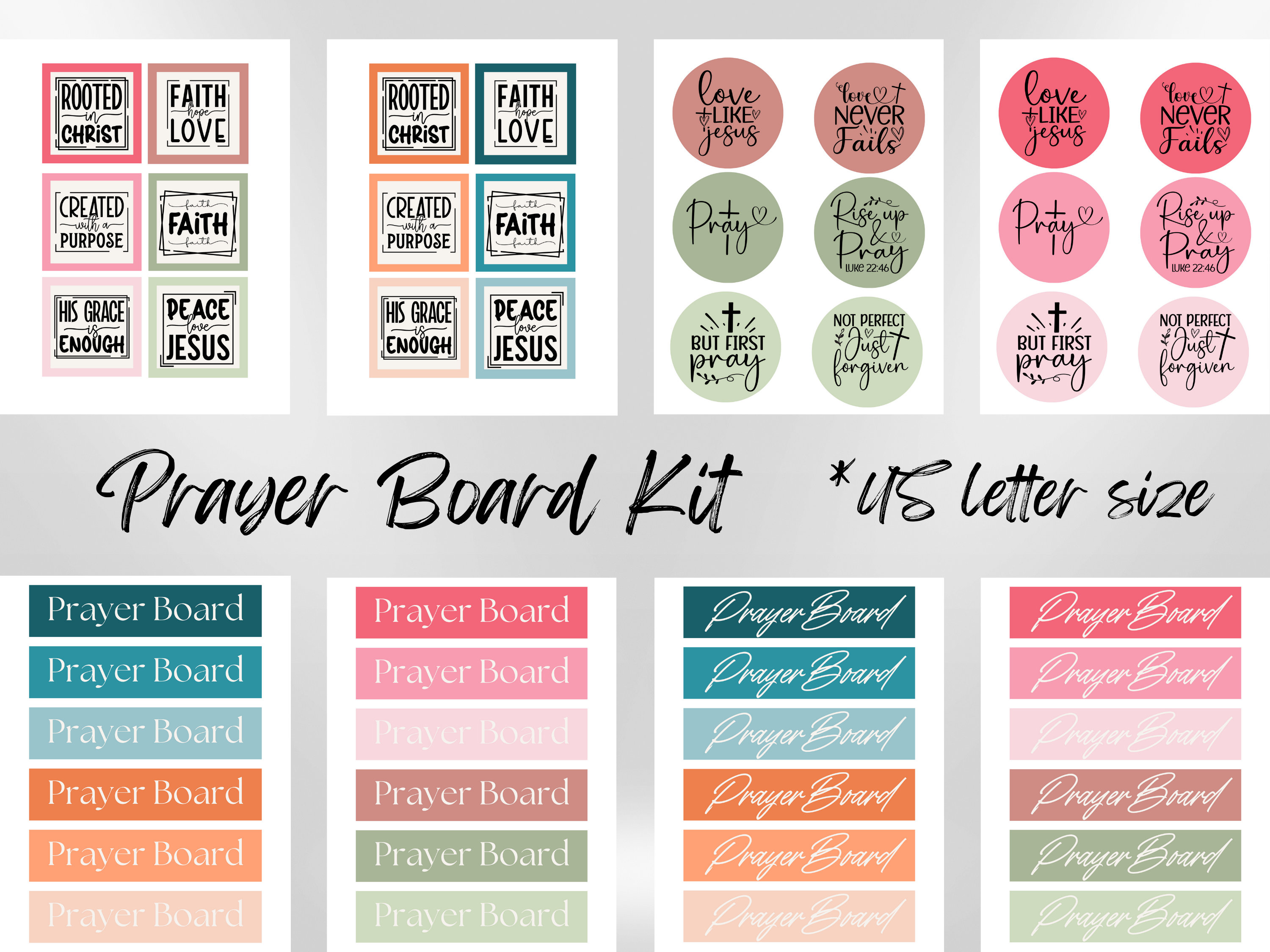 Prayer Board Kit, DIY Christian Wall Collage, Spiritual Connection ...