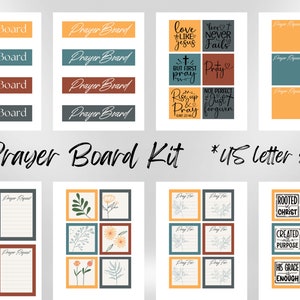 Printable Prayer Board Kit DIY, Christian Wall Art Collage ...