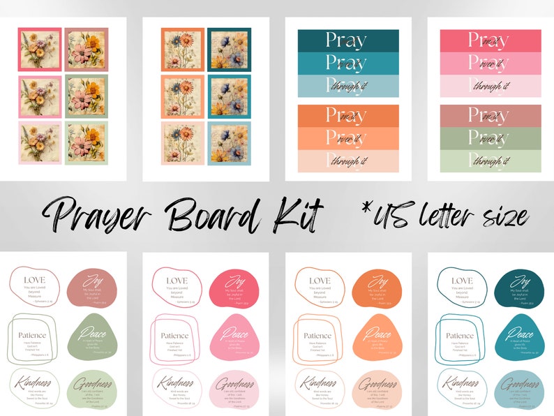 Prayer Board Kit, DIY Christian Wall Collage, Spiritual Connection ...