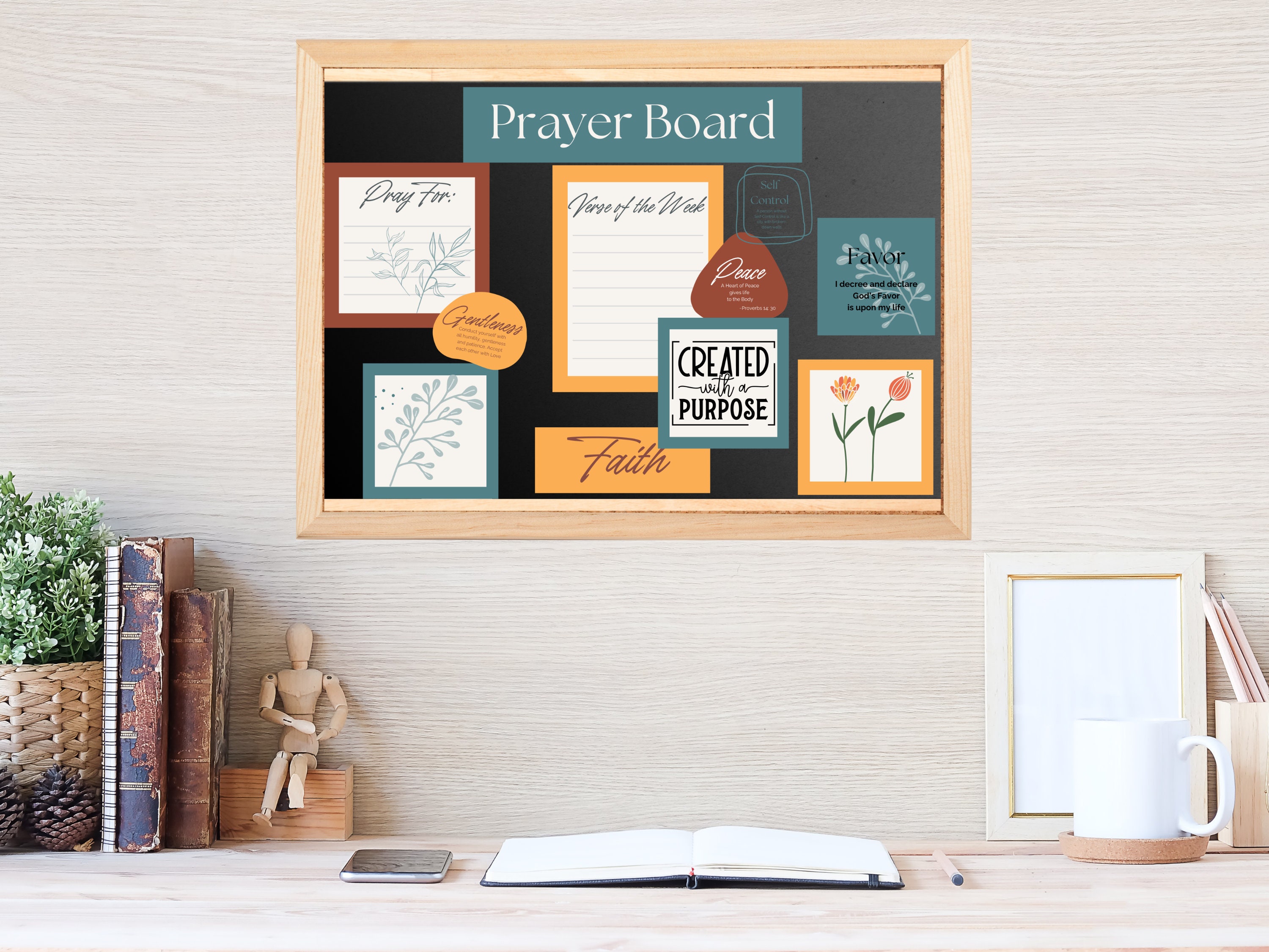 Printable Prayer Board Kit DIY, Christian Wall Art Collage ...