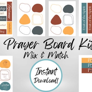 Printable Prayer Board Kit DIY, Christian Wall Art Collage ...