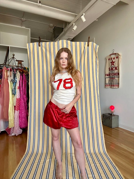 1930s cherry red satin basketball uniform - Gem