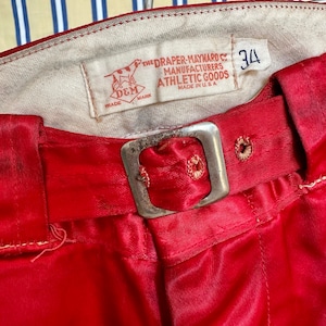 1930s Cherry Red Satin Basketball Uniform - Etsy