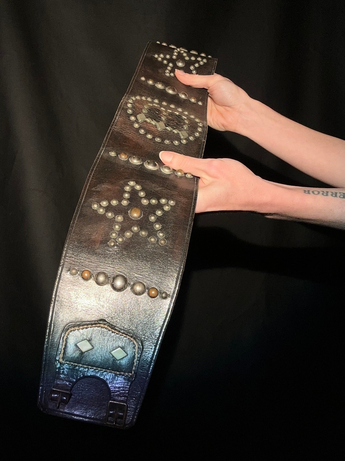 1950s Handmade Studded Western 'B' Belt - Etsy