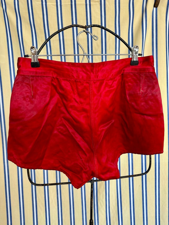 1930s cherry red satin basketball uniform - Gem