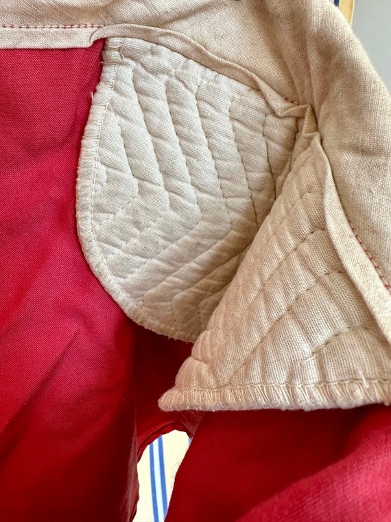 1930s cherry red satin basketball uniform - Gem